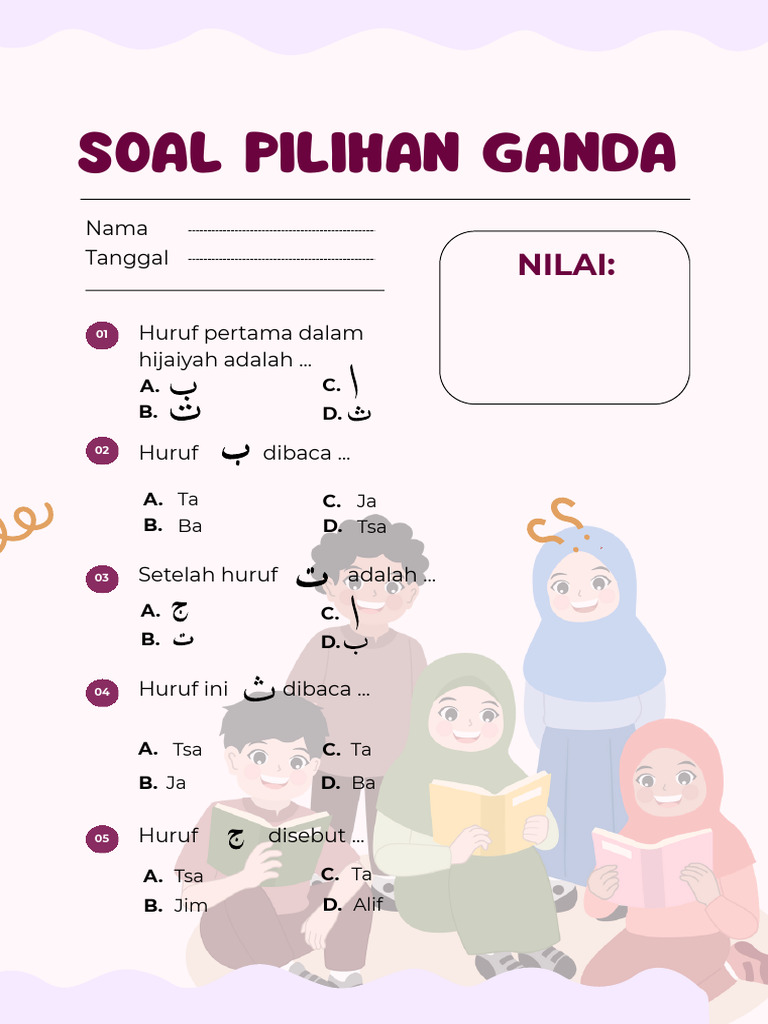 Soal Pilihan Ganda Huruf Hijaiyah | PDF