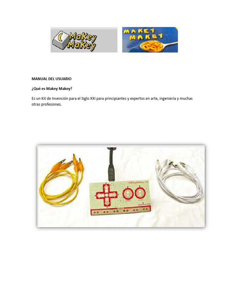 Manual de Makey Makey | PDF | USB | Ventana (informática)