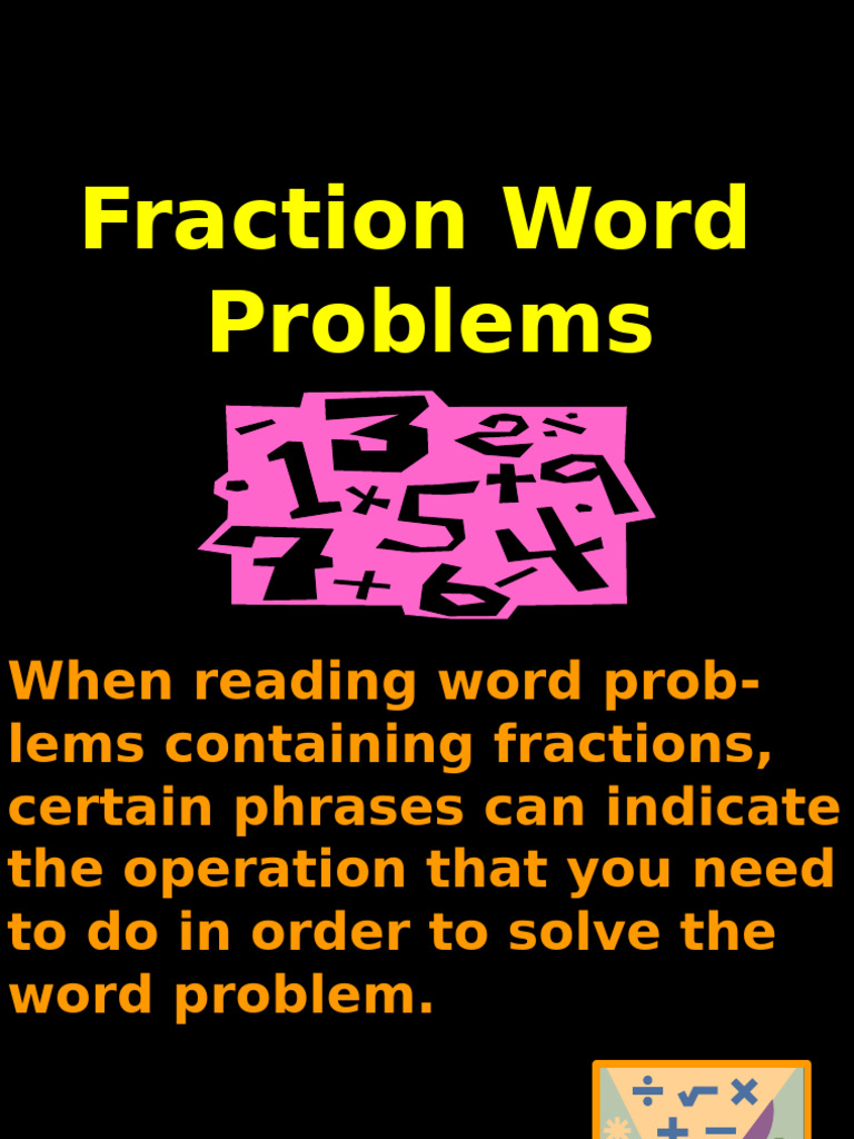 Fraction Word Problems | PDF