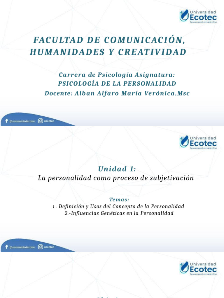 Definición y Usos Del Concepto de La Personalidad | PDF | Sicología ...