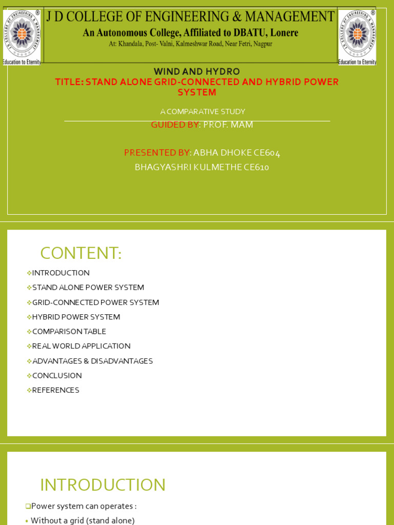 Wind and Hydro | PDF