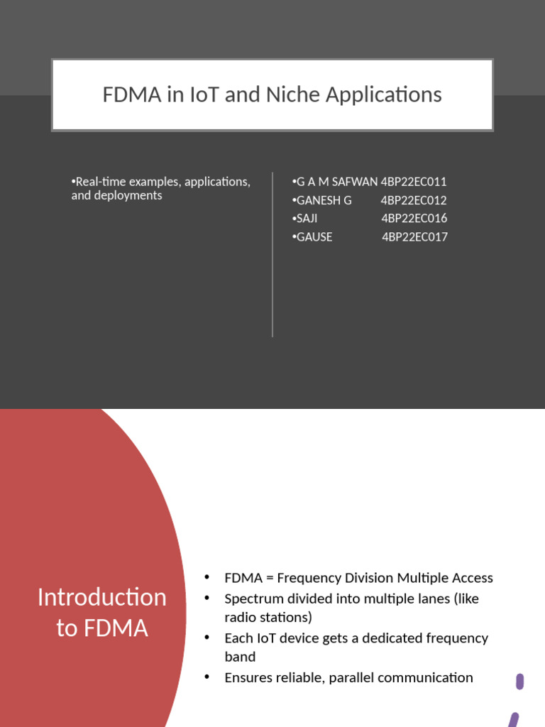 FDMA IoT Niche Applications | PDF | Internet Of Things | Cellular Network