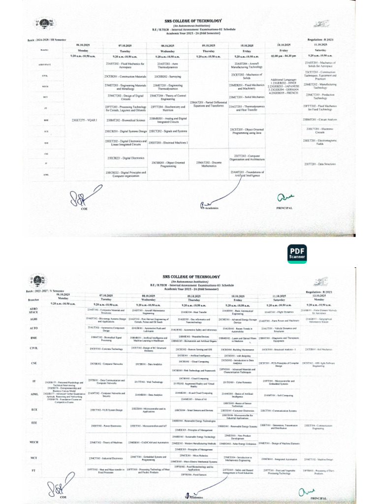 Reschedule IAE 2 Second Year & IAE 3 Third Year Nov Dec 2025 | PDF