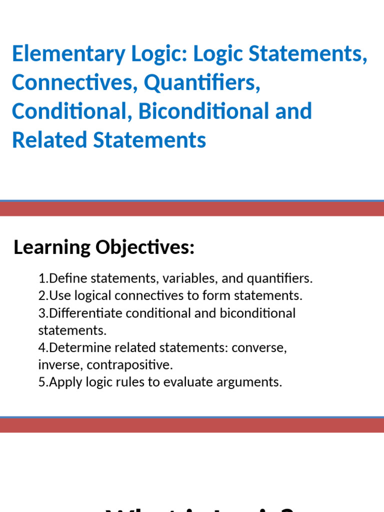 Elementary-Logic 1 2025 | PDF | Argument | Logic