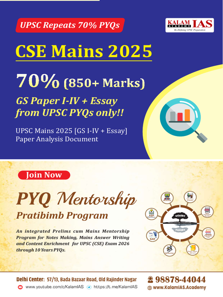 UPSC Mains 2025 PYQ Repetition Analysis | PDF | Constitution | Plate ...