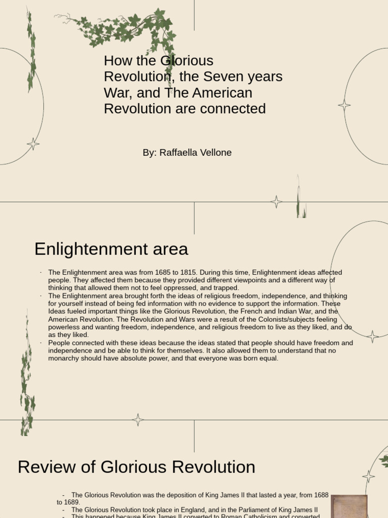 Connections of Three Major Revolutions | PDF | American Revolution ...