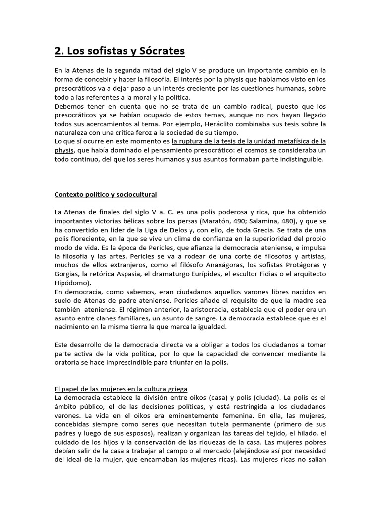 Sofistas y Sócrates en Atenas | PDF | Sócrates | Platón