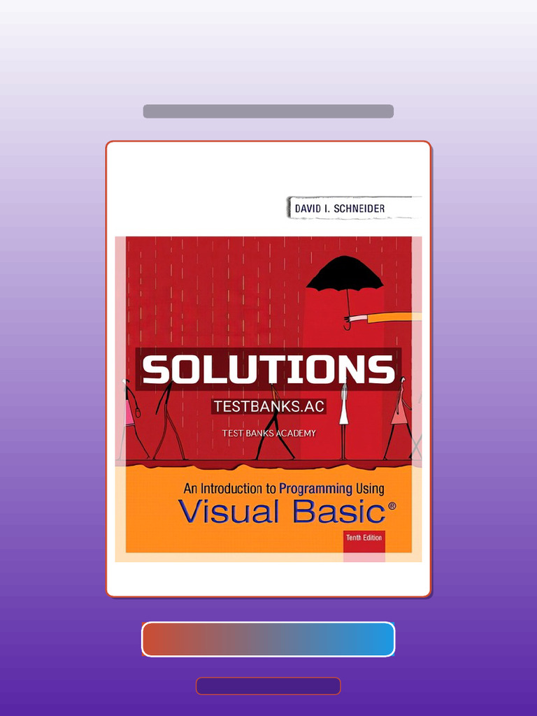 Complete Solutions Manual For Introduction To Programming Using Visual ...