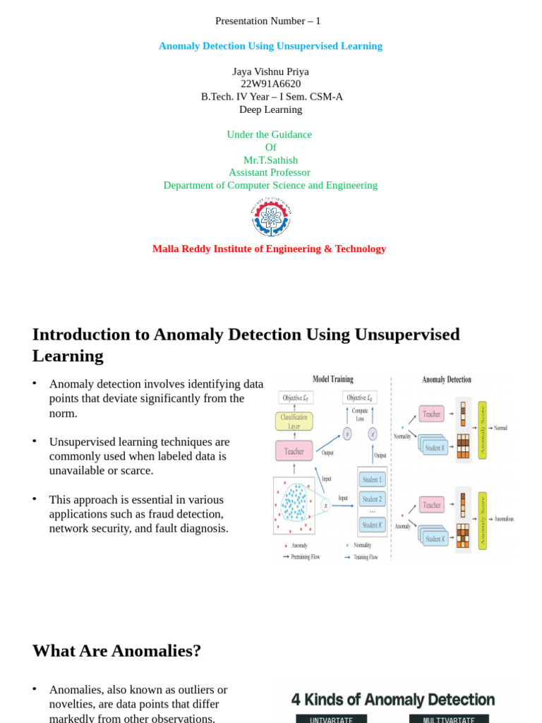 Anomaly Detection with Unsupervised Learning | PDF | Cluster Analysis ...