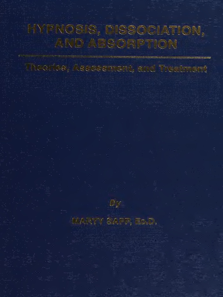 Hypnosis and Dissociation Treatment Guide | PDF | Hypnosis | Psychoanalysis
