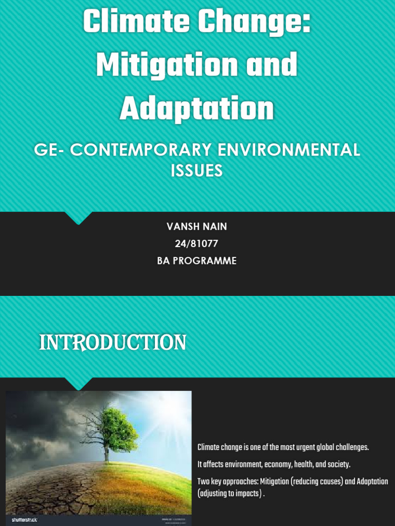 Climate Change: Mitigation & Adaptation Strategies | PDF | Climate ...