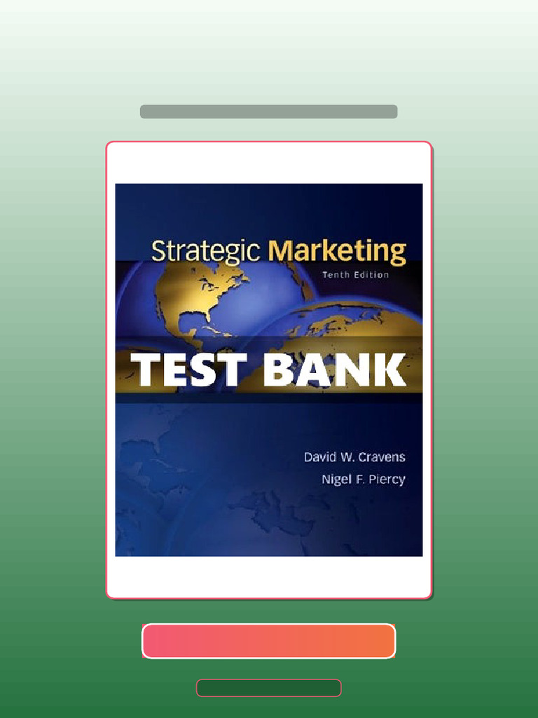 Strategic Marketing 10 Ed Cravens Ebook and TestBank Bundle Get It Now ...