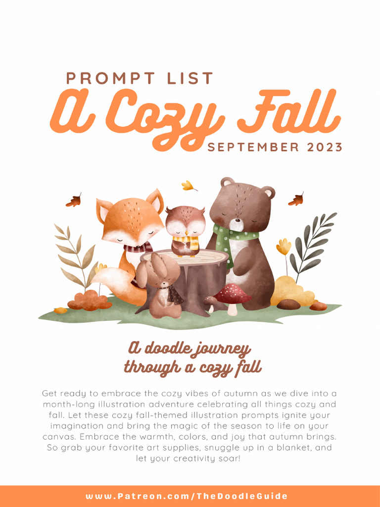 Cozy Fall Doodle Prompts | PDF