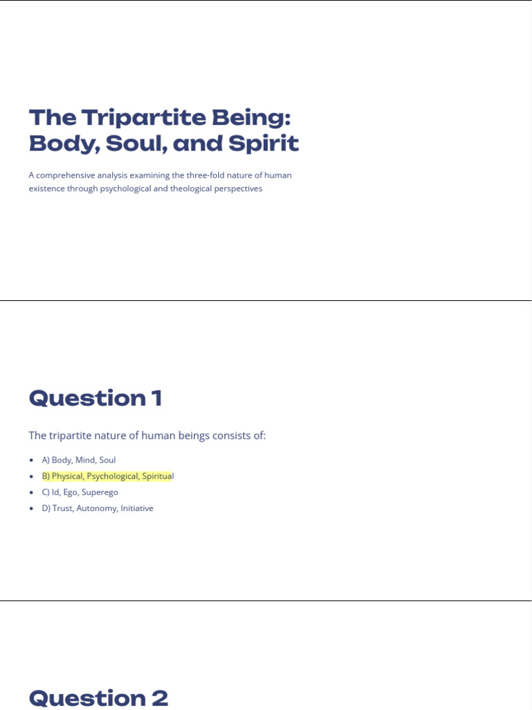 GE SELF The-Tripartite-Being-Body-Soul-and-Spirit | PDF | Relativism ...