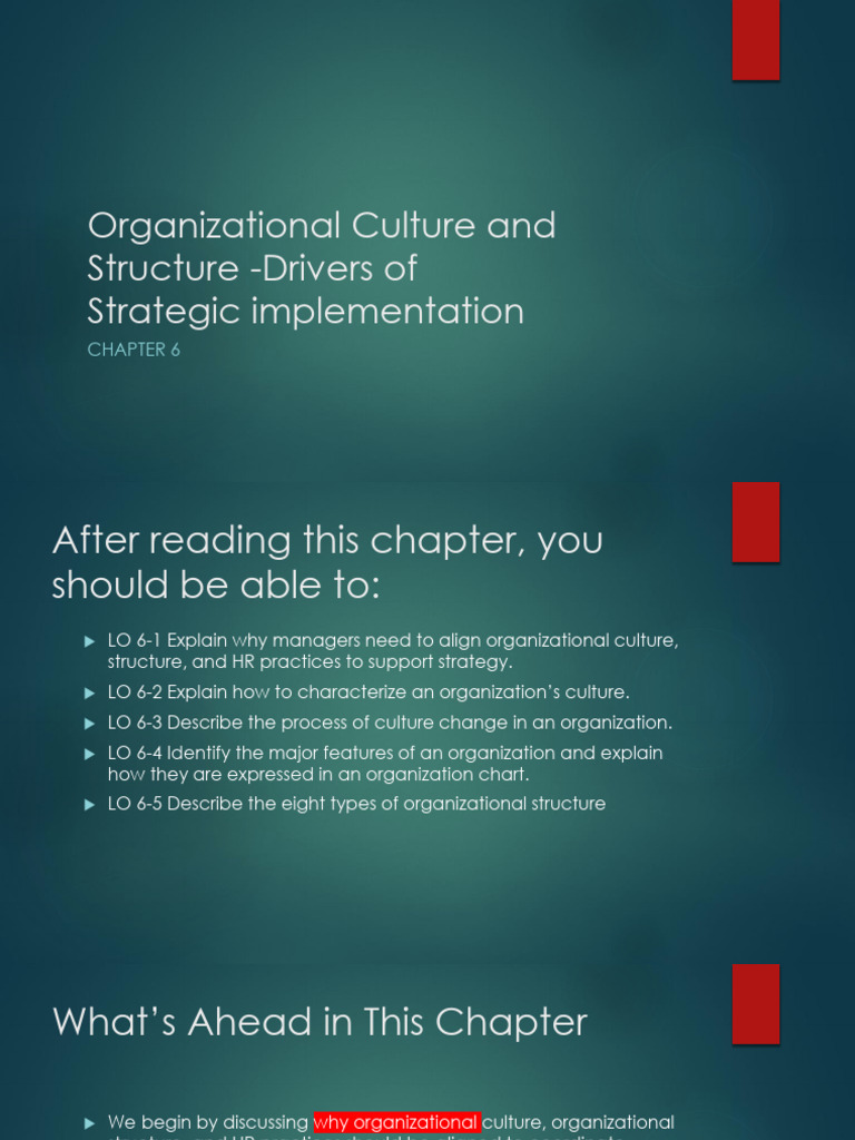 Aligning Culture and Structure for Strategy | PDF | Organizational ...