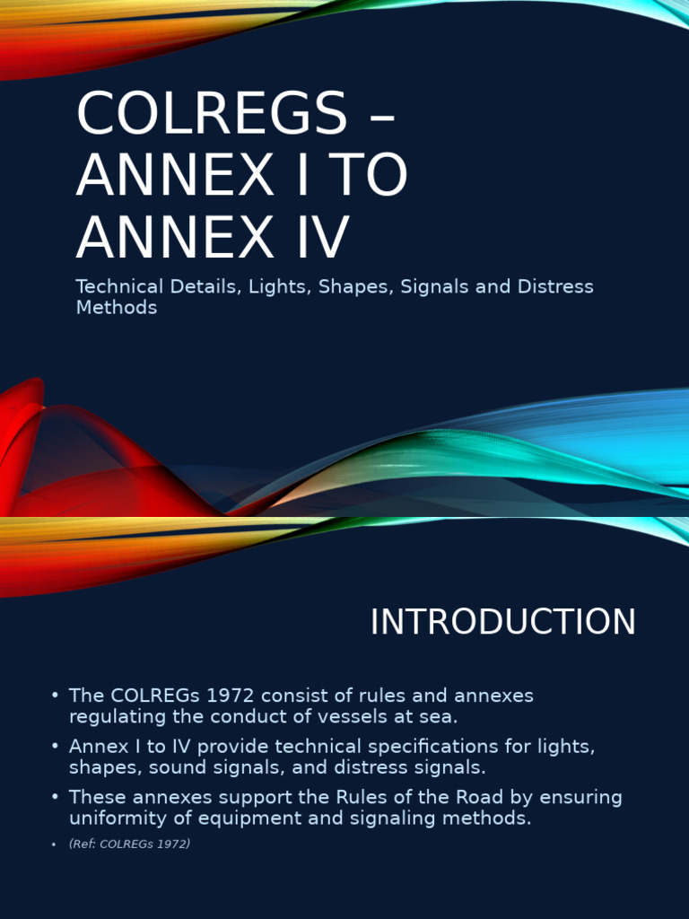 Colregs Annex I To IV | PDF | Fishing Trawler