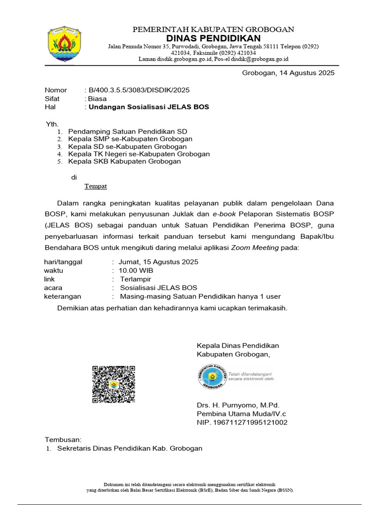 20250814182921undangan Sosialisasi Jelas BOS | PDF
