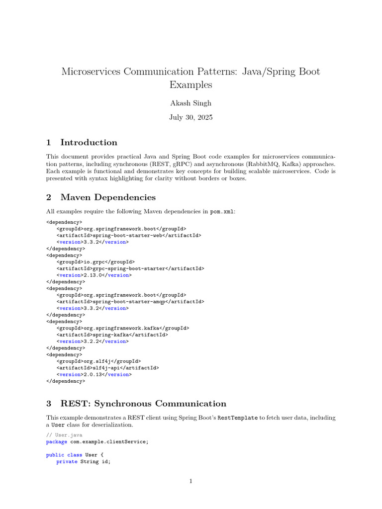 Microservices Communication Patterns | PDF | Spring Framework ...