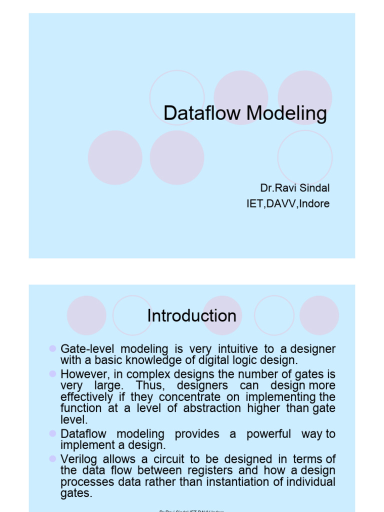 Slide5-Dataflow Modeling | PDF | Logic Synthesis | Computer Programming