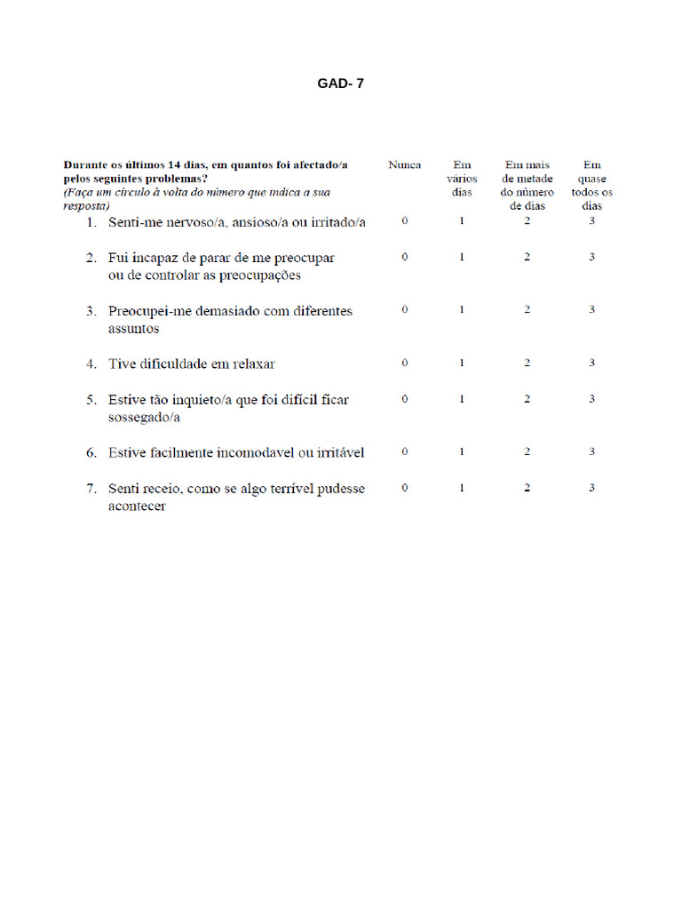 Gad 7 | PDF