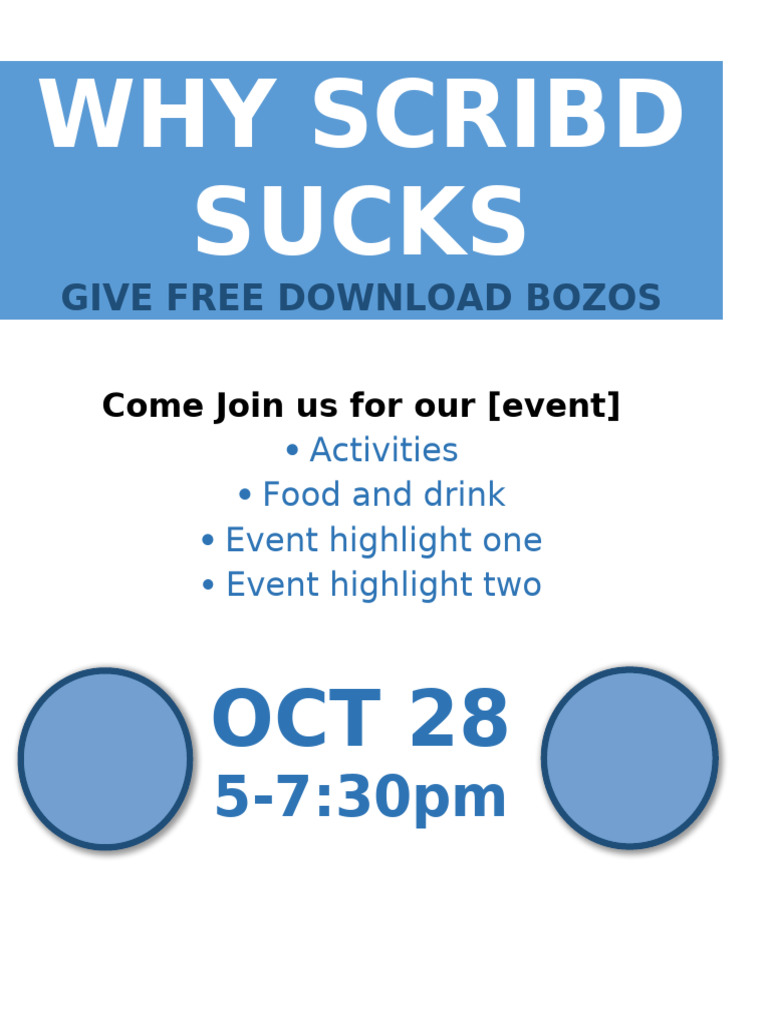 Scribd Event: Join Us Oct 28! | PDF