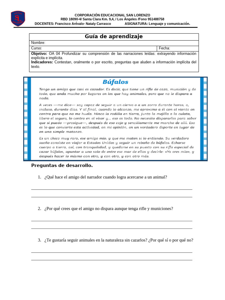 Comprensión Lectora 8 | PDF