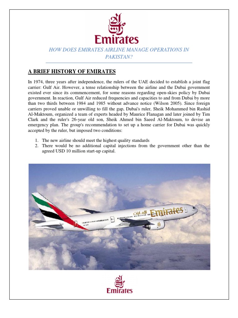 Emirates Airlines | PDF | Emirates (Airline) | Airlines