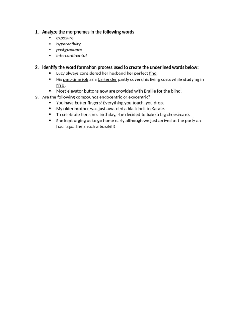 W3 Exercises | PDF