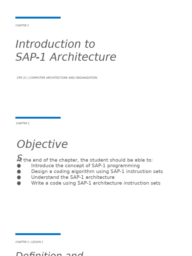 CHAPTER2 Introductionto SAP1 Architecture | PDF | Central Processing Unit | Integrated Circuit