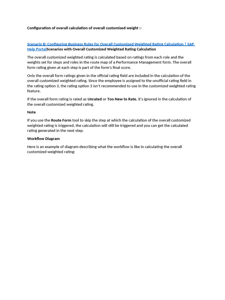 Overall Customized Rating Calculation | PDF