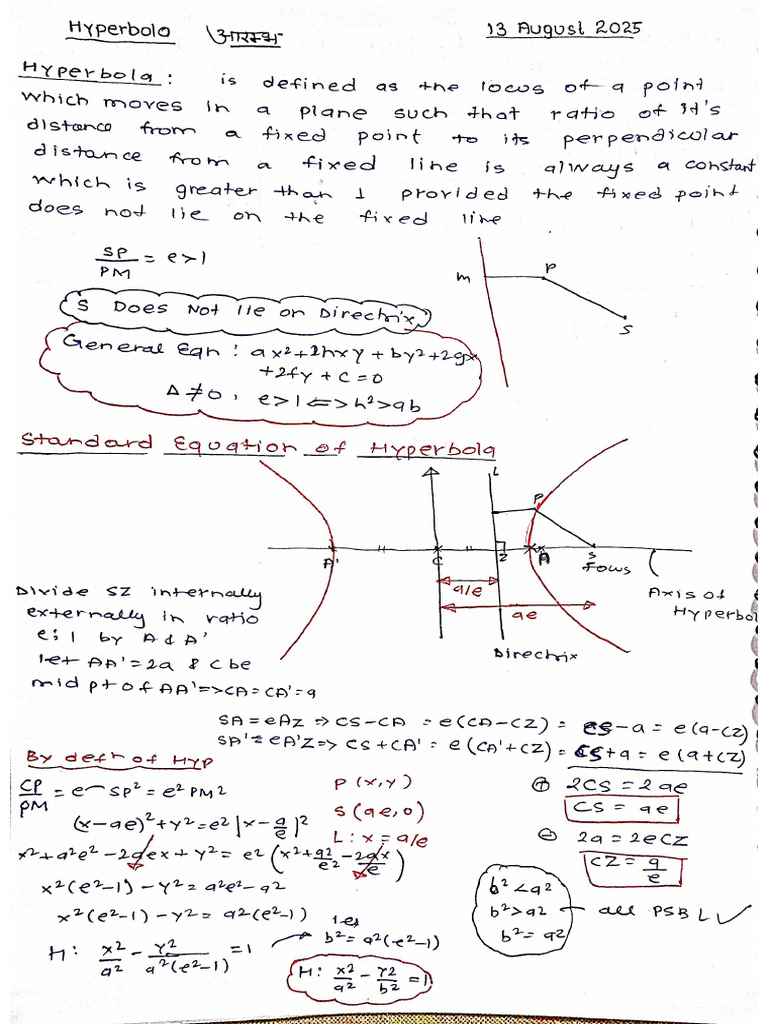 Hyperbola | PDF