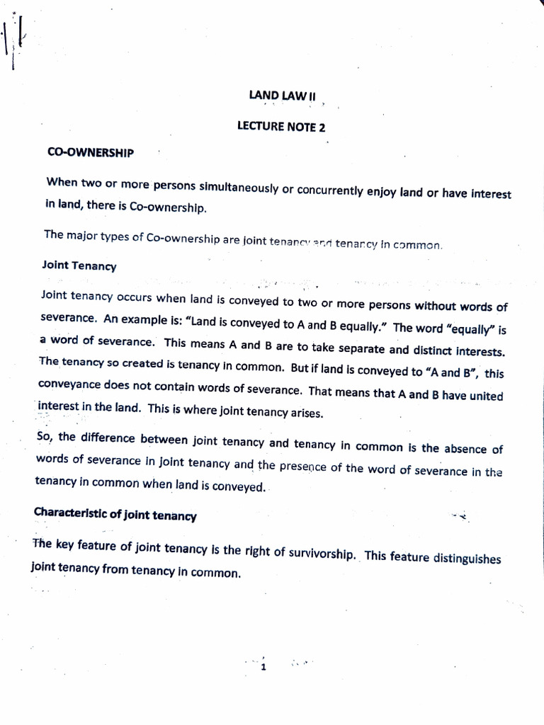 Land Law 2nd Semester Note 2 Amd 3 | PDF | Lease | Mortgage Law