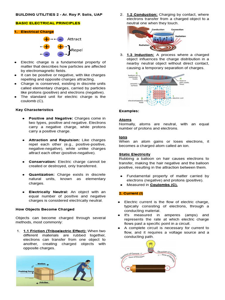 Basic Electrical Principles Explained | PDF | Voltage | Electric Charge