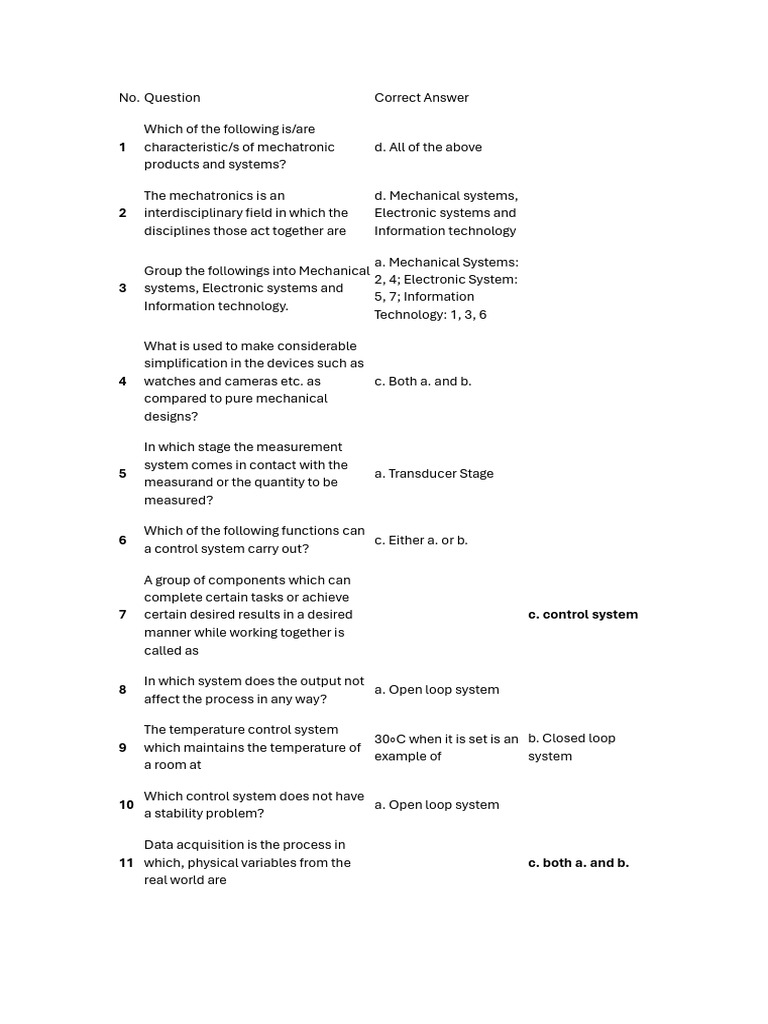 Sheet Mechatronics ANS | PDF