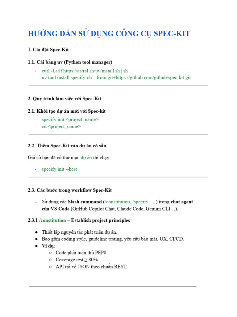 Spec-Kit Phân Tích | PDF