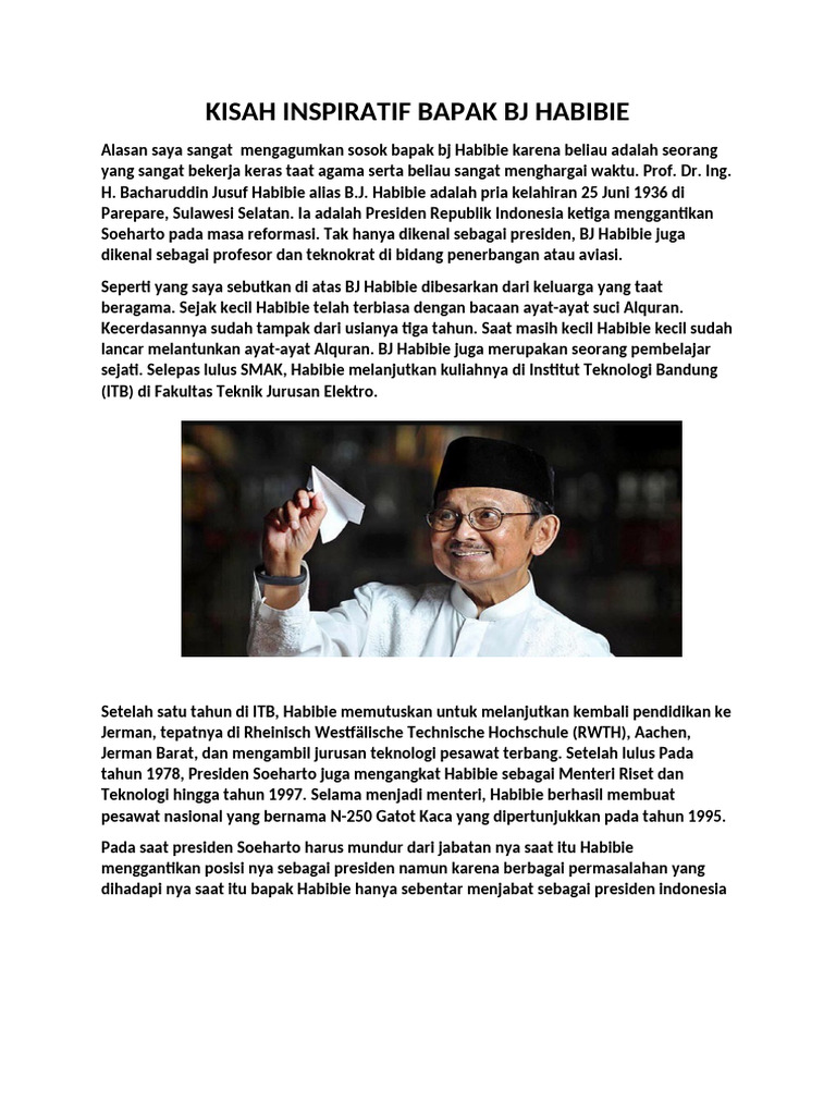 Kisah Inspiratif BJ Habibie | PDF
