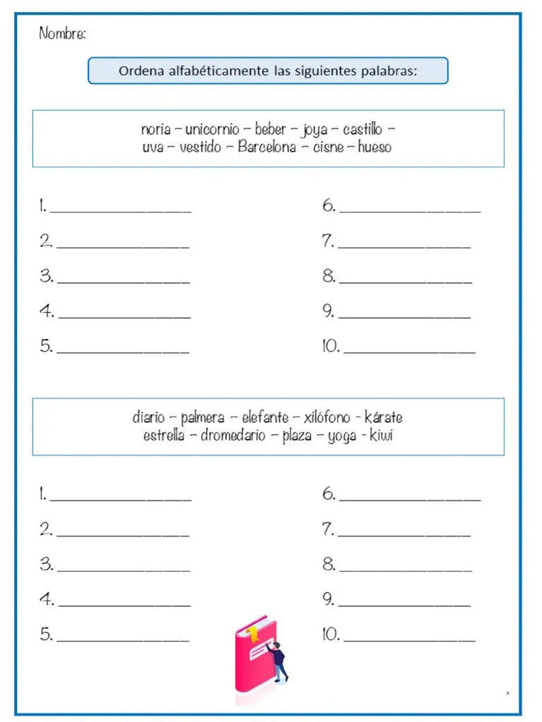 Español Orden Alfabético | PDF
