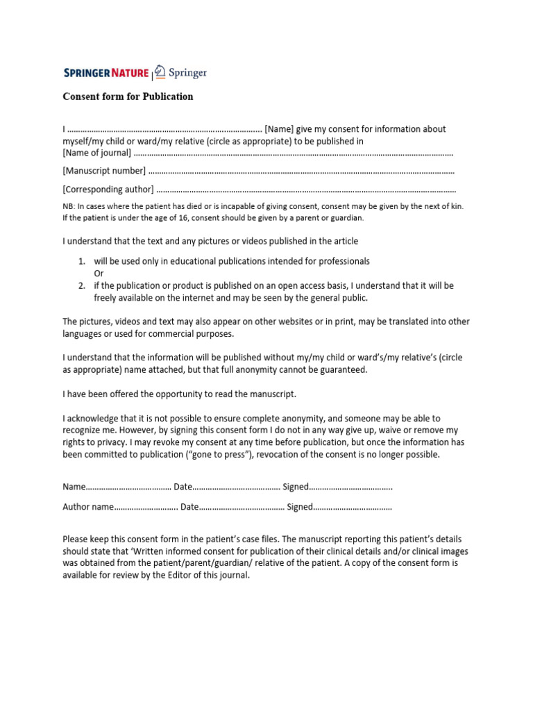Consent Form Publication | PDF