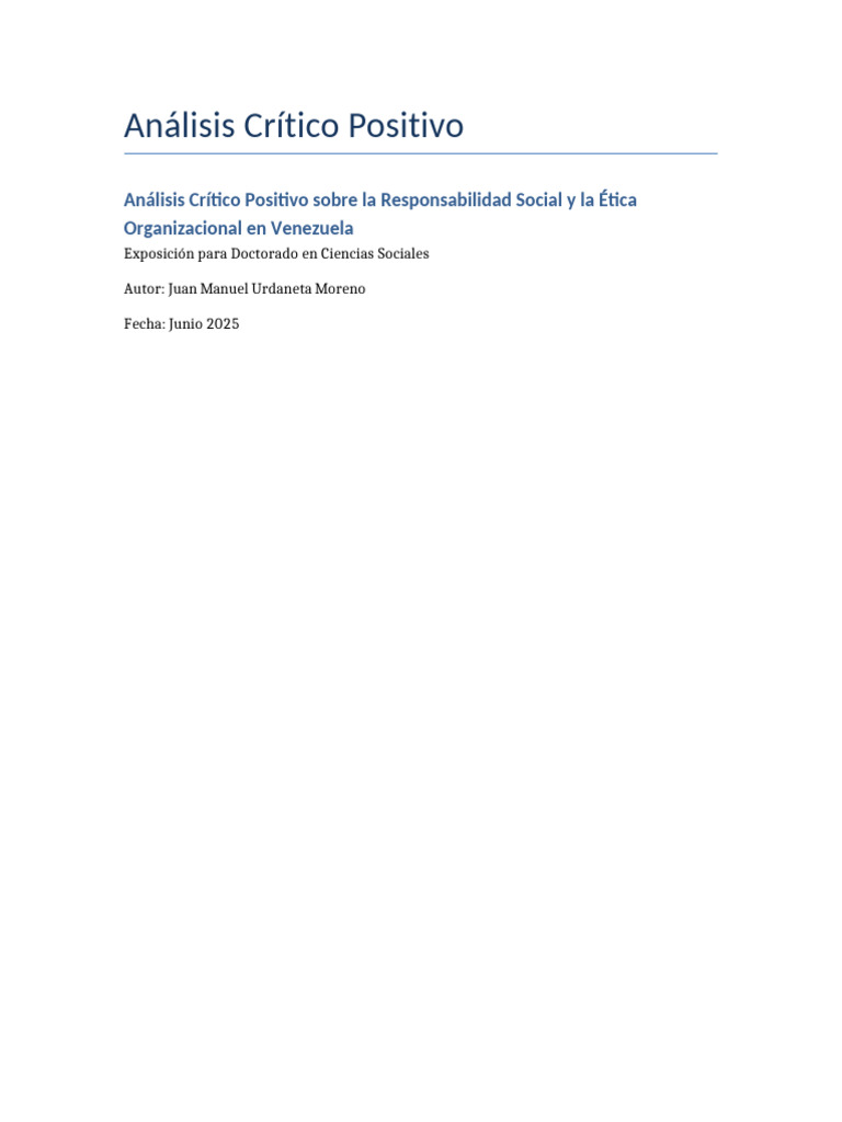 Analisis RS Etica Venezuela | PDF | Responsabilidad social corporativa ...