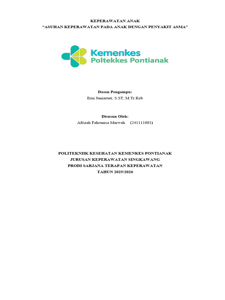 Askep Anak Dengan Asma | PDF