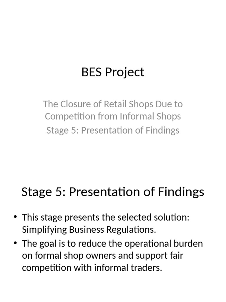 BES Project Stage 5 Presentation | PDF