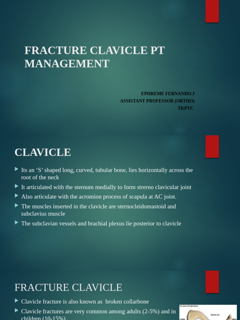 Clavicle Fracture Management Guide | PDF | Anatomical Terms Of Motion ...