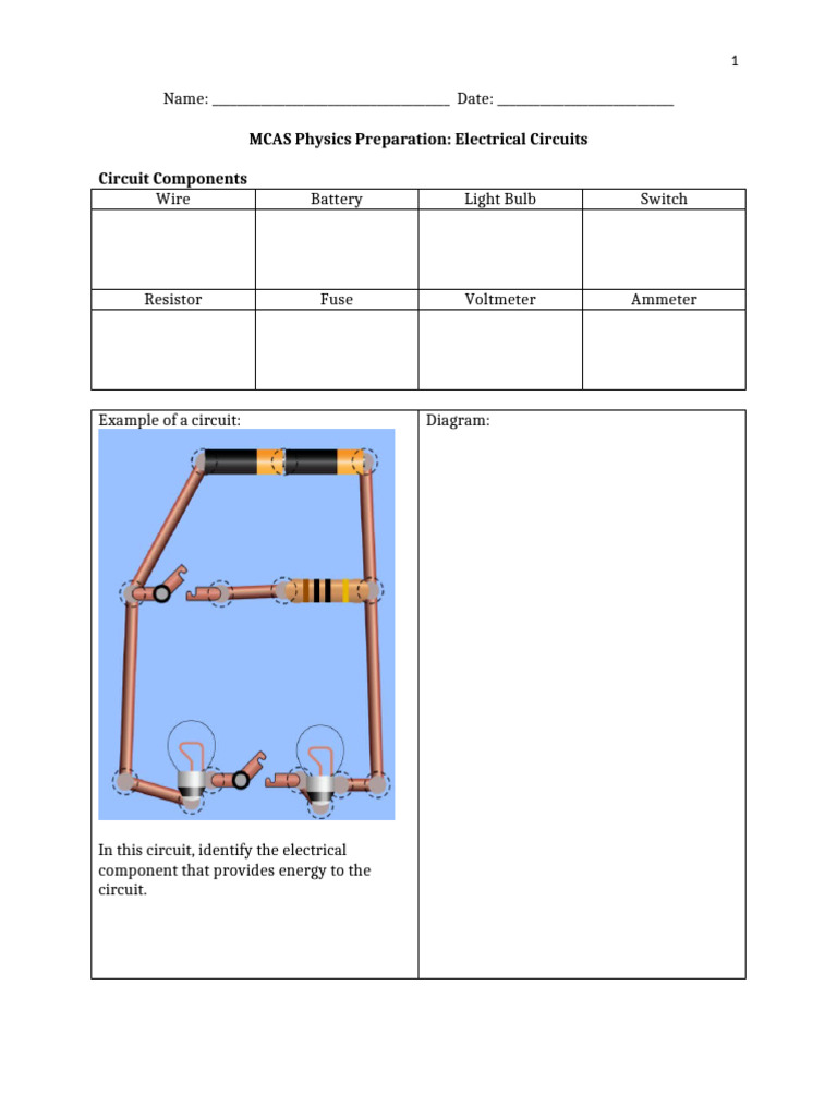 MCAS Physics: Electrical Circuits Guide | PDF | Series And Parallel ...
