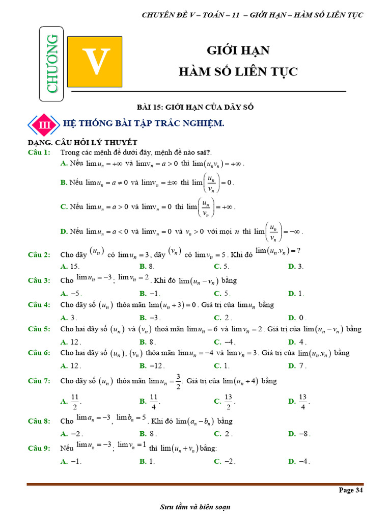 T11 Chuyen de Gioi Han Ham So Lien Tuc | PDF