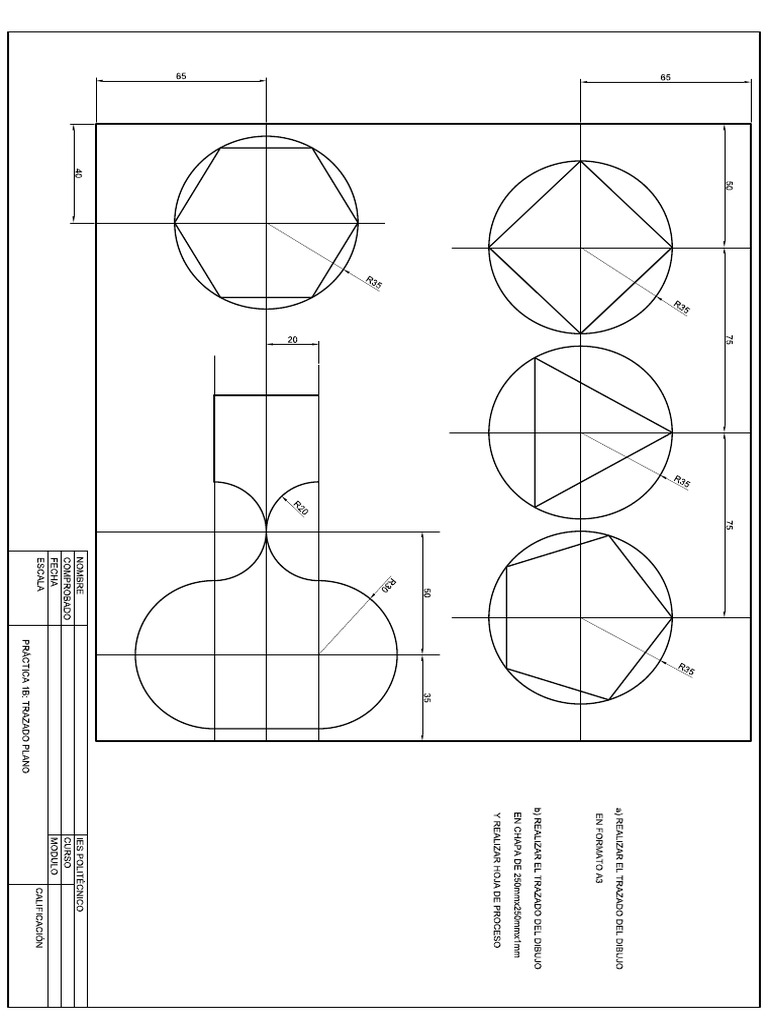 Practica 1b Trazado Plano | PDF