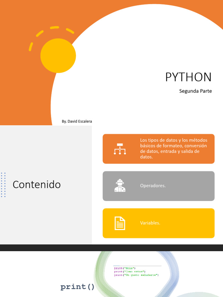 Python 2 Parte | PDF | Tipo de datos | Python (lenguaje de programación)