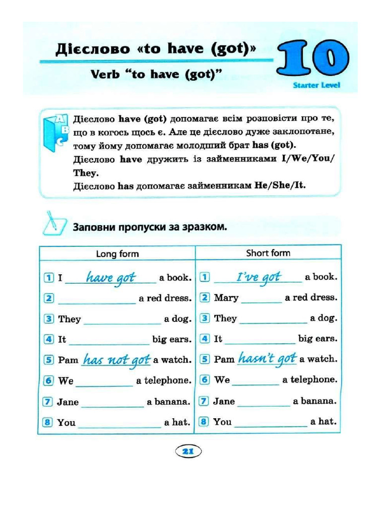 Have Has Got | PDF