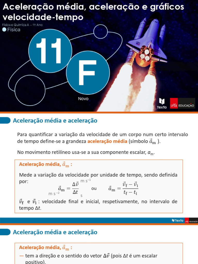 Aceleração Média e Gráficos de Movimento | PDF | Aceleração | Velocidade