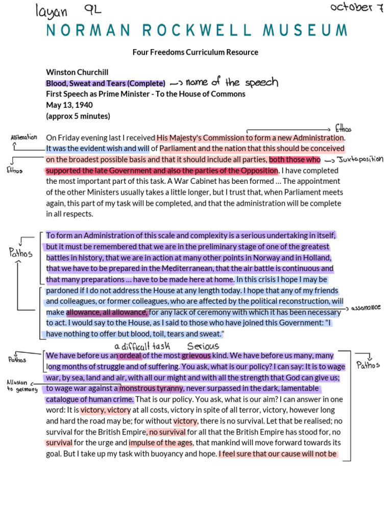 Churchill's First Speech as PM | PDF | Politics Of The United Kingdom ...