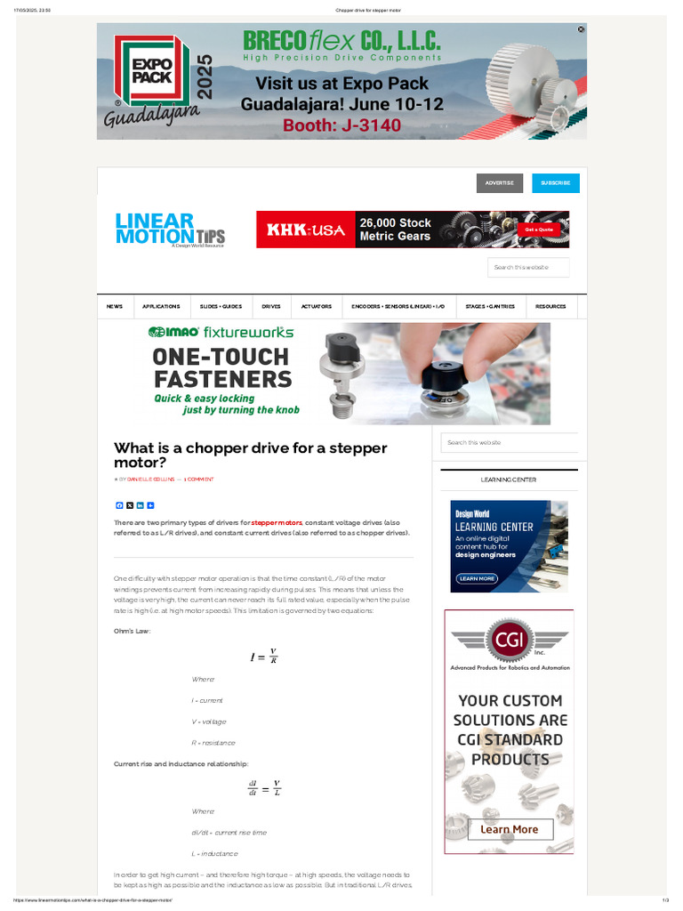 Chopper Drive for Stepper Motors | PDF | Computer Engineering ...